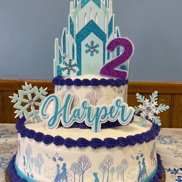 Frozen Castle Cake Topper or Cakecup Tower Stand - Frozen Cake Topper ...