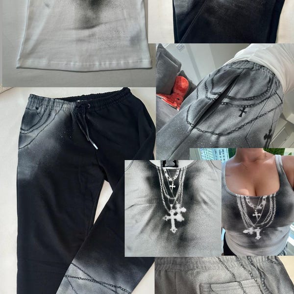 Edgy Tank Tops With a Grunge Twist. Handmade Tanks With #chains and # ...