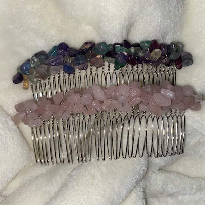 Crystal Hair Combs Gemstone Hair Combs Wedding Hair Combs Bridesmaids ...