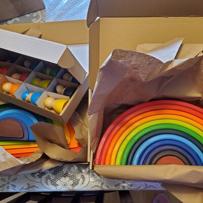 Large 10 Pcs Natural Wooden Numbers Blocks, Wooden Blocks, Balance ...