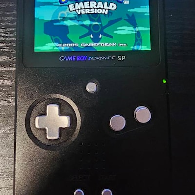 Black on Black Boxy Pixel Metal Gameboy Advance GBA Unhinged SP ...