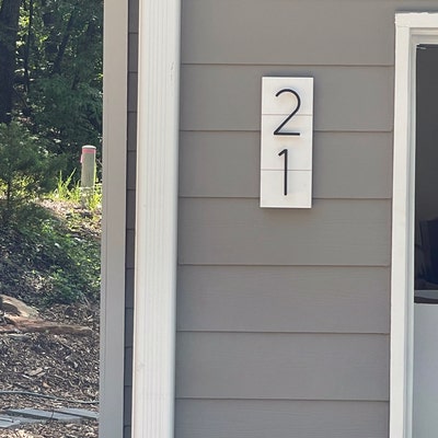 Farmhouse Shiplap House Numbers Address Sign Black House - Etsy