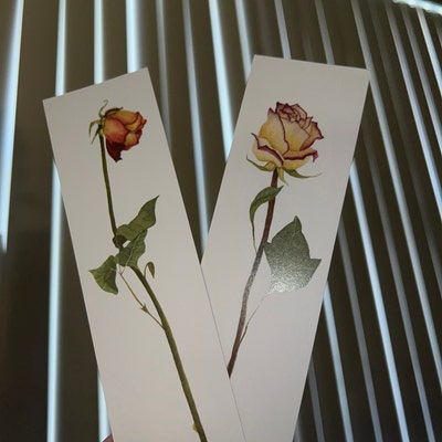 Red Rose Bookmark Dried Rose Bookmark Flower Bookmark Book Lover Gifts ...