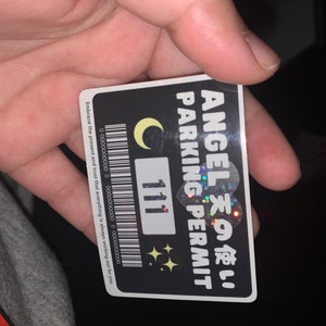 ANGEL PARKING PERMIT Angel Numbers Good Luck Affirmations Pastel Moon ...