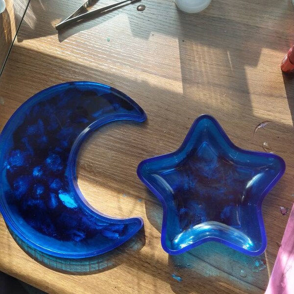XL 8 Inch Tray Crescent Moon Silicone Mold 1/4in Base+ 1/4in Rim Big ...