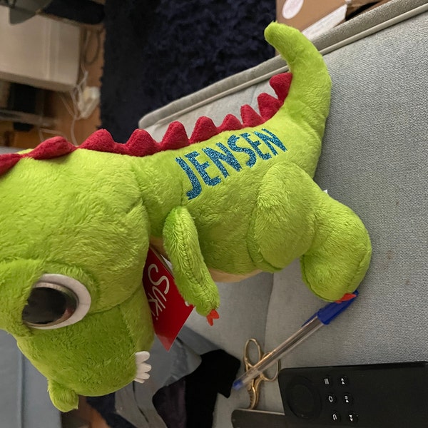 Personalised T-rex Dinosaur Soft Toy - Etsy