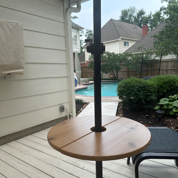 Basement Bar Pole Table Tray, Drink Shelf Wrap. Adjustable, Free ...