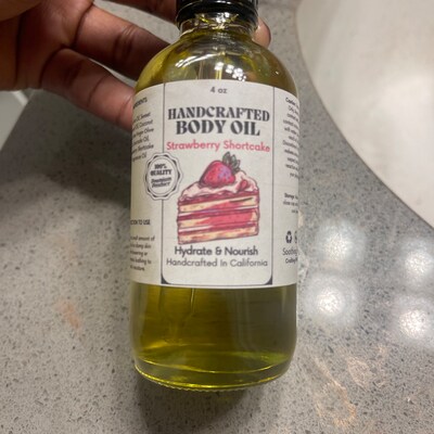 Handcrafted Strawberry Shortcake Body Multi-use Oil for Body Care ...