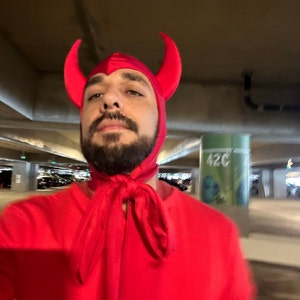 Devil Hood Red Devil Hood Vintage Devil Hood Devil Bonnet - Etsy