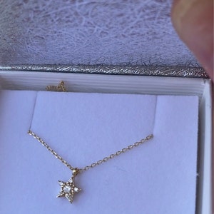 Diamond Star Necklace 0.10cts / Small Star Necklace / Mini Star ...