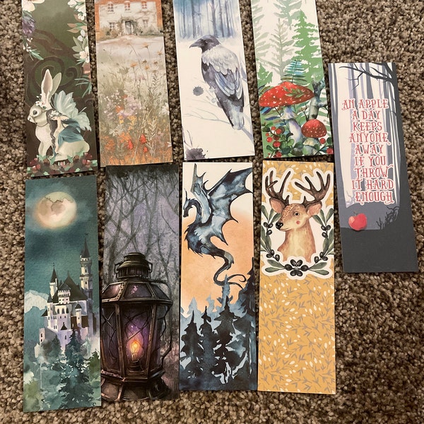 Random Bookmark Grab Bag, 9 Random Pretty Handmade Bookmarks, Reader ...