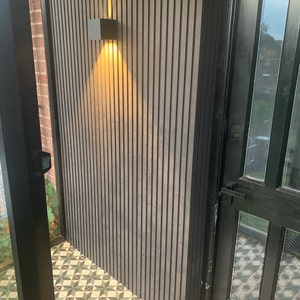 Broad Acoustic MDF OAK Veneered Slatwall Panels on Black Background ...