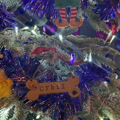 Personalised Christmas Tree Table Name Places Wooden Xmas - Etsy UK