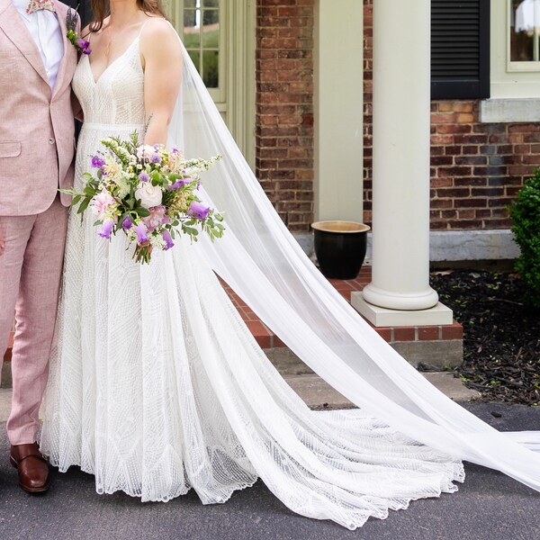 Double Short Bridal Veil, Shoulder Wedding Veil, Ivory Wedding Veil ...