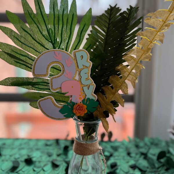 Three Rex Cake Topper, Dinosaur Cake Topper, Girl Dinosaur Cake Topper ...