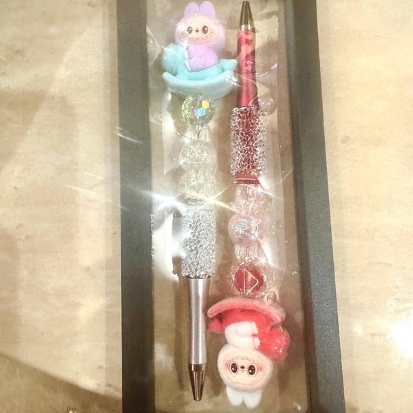 DEMON SLAYER Fancy PEN | Cute Custom Beaded Pens | Fun Gift | Office ...