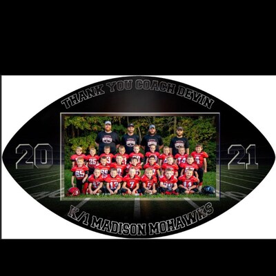 Personalized Football Shape Plaque. Makes for Great Team Gifts, Senior ...