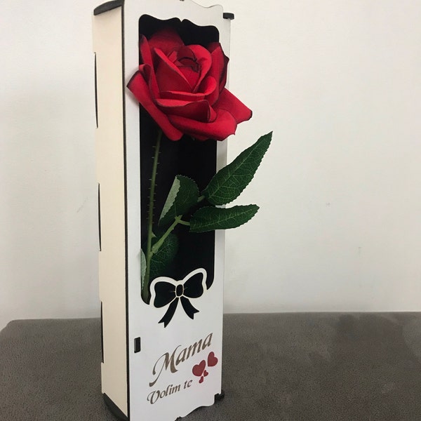 DXF SVG Files for Laser Wooden Gift Box for Roses, Flowers and Chocolat ...