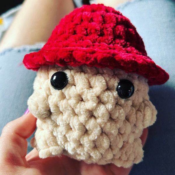 PATTERN Handmade Crochet Amigurumi Mini Chunky Mushroom Boi Stuffed ...