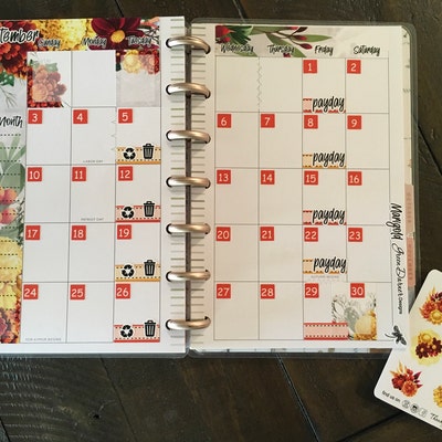 Flip Note Date Calendar Planner Stickers Date Covers - Etsy