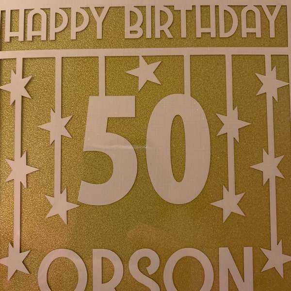 Personalised 50th Birthday Card for Women Custom 50th Birthday Card for ...