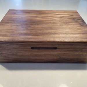 Handmade Solid Walnut Sliding Lid Box - Etsy