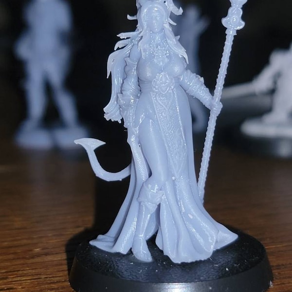 Tiefling Sorcerer Wizard Cleric (32mm/75mm) - Resin 3D Printed D&D ...