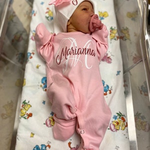 Baby Girl Coming Home Outfit Baby Girl Clothes Personalized Newborn ...