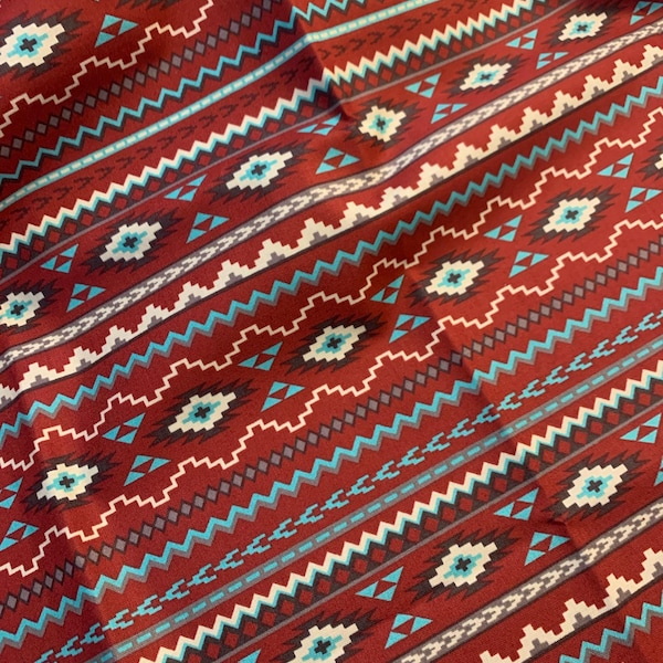 Southwest Stripe Fabric, Western Aztec Fabric, Fabric by the Yard, Fat ...