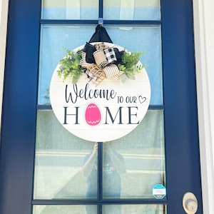 Front Door Decor, We Open Our Home With Love and Grace, Christian Door ...