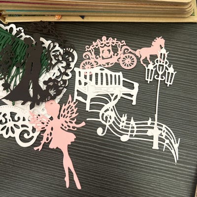 Bridge & Pine Trees Paper Die Cuts Paper Cut Outs Card Making ...