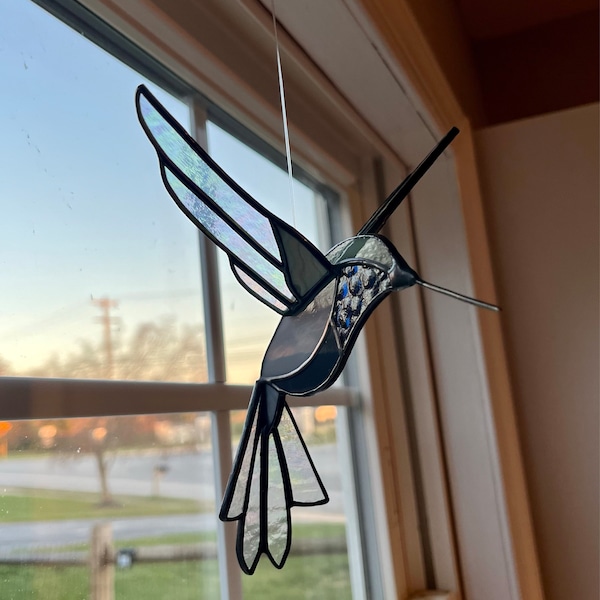 Stained Glass 3D Hummingbird Suncatcher - Etsy