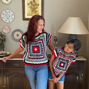 Crochet Pattern, Crochet African Flower Sweater PDF Pattern, Chunky ...