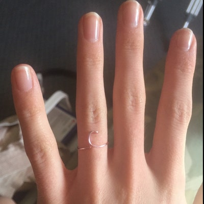 Initial Ring Letter C Ring Personalized Wire Initial Ring - Etsy