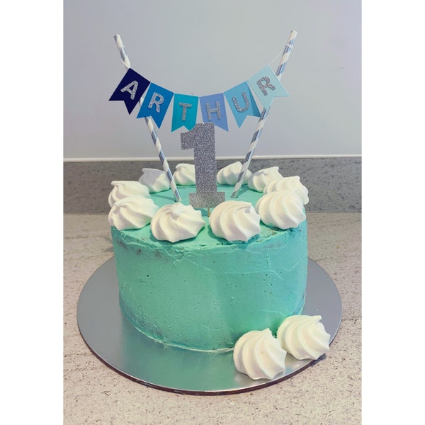 Personalized Boys Cake Topper Boys Cake Bunting Custom Cake Topper ...