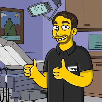 Simpsons Dentist Dentist Portrait Graduation Gift Gift for - Etsy