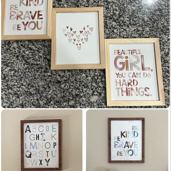 Alphabet Poster, Handwriting Chart Print, Printable Educational Wall ...