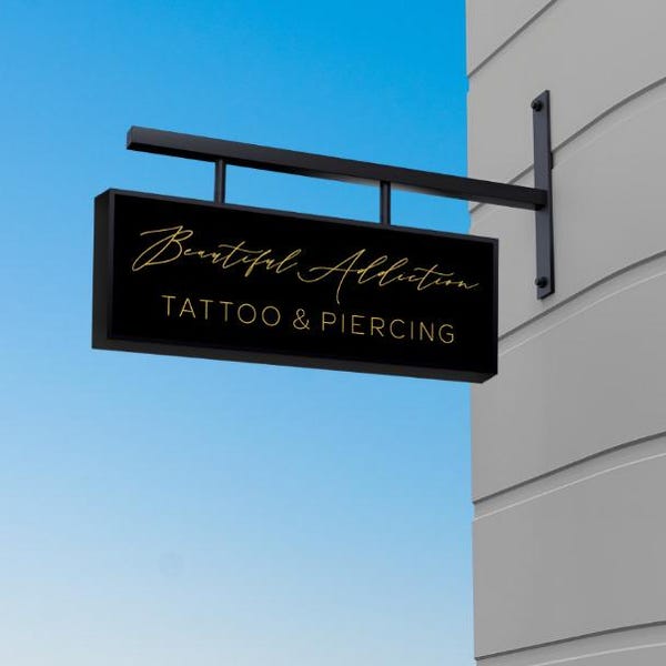 Hanging Blade Sign Custom, Double Sided Sign, Directional Signs ...