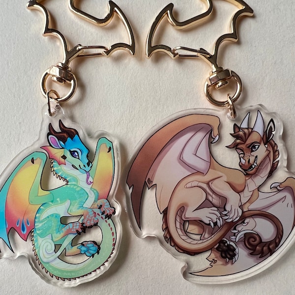Qibli - Wings of Fire Wof Double Sided Acrylic Charm - Etsy