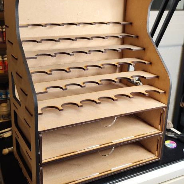 Modular Storage Paint Rack Cabinet Organizer Drawers Miniature GW ...