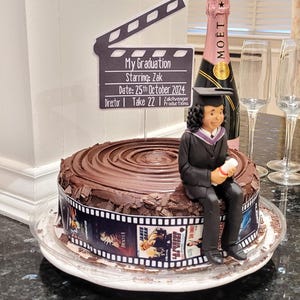 Personalised Clapperboard Birthday Cake Topper Glitter - Etsy UK