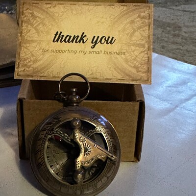 Personalized Brass Compass Birthday Gift for Husband, Wedding Gift ...