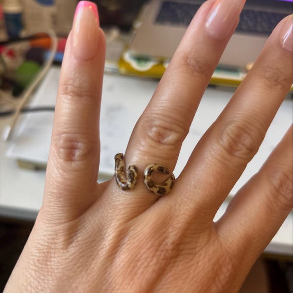 Custom Snake Ring - Unique Adjustable Polymer Clay Jewelry - Etsy