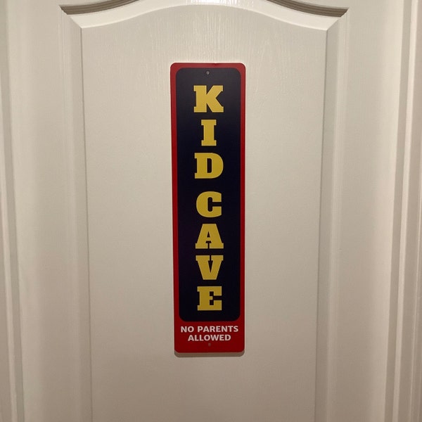 Kid Cave Vertical Sign, Personalized Child Name Bedroom Playroom Decor ...