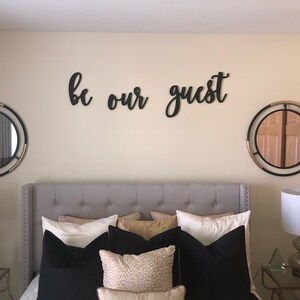 Be Our Guest Wood Words Wood Cutout Laser Cut Sign Wood Word Art Wood ...