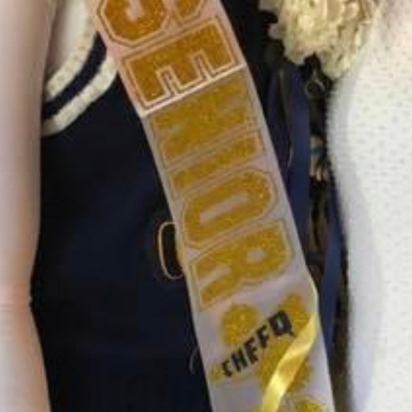 Senior Sashes - Cheer Sashes. Customized Sash for Any Occasion. Glitter ...