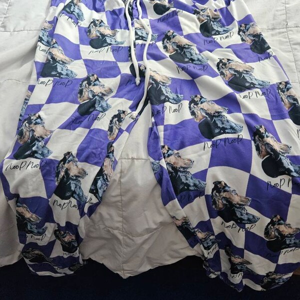 Custom Pet Portrait Pajama Pants Using Pet Photo Name Custom Dog ...