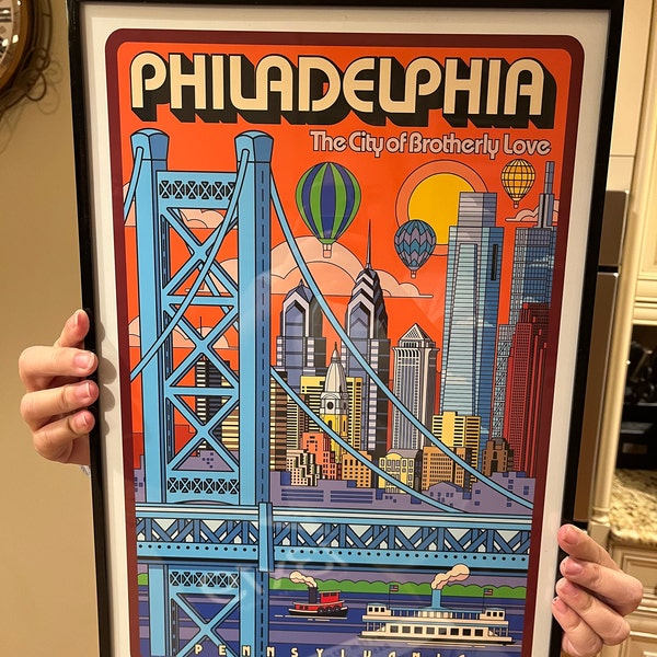 Philadelphia Poster, Philadelphia Wall Art, Philadelphia Art Print ...
