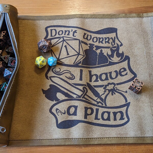 Personalized Chonky Dice Scroll, Dice Case, Roll Mat, D&D, TTRPG ...