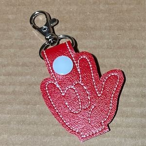 ASL Keychain, Sign Language Key Chain, I Love You Keychain, Sign ...